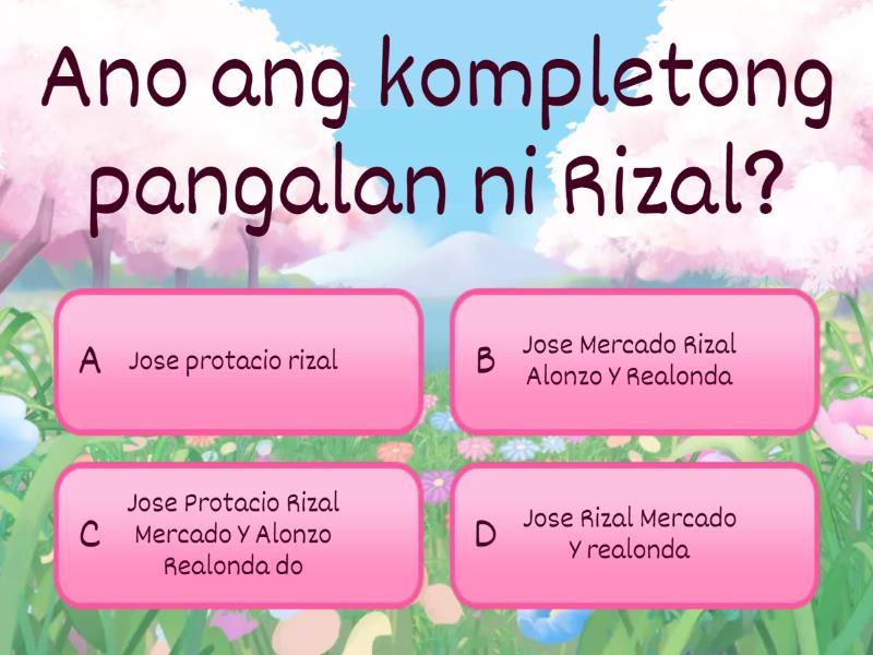 Jose Rizal - Quiz
