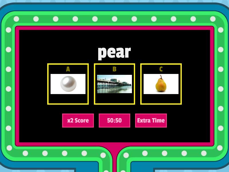 L25 -ear words - Gameshow quiz