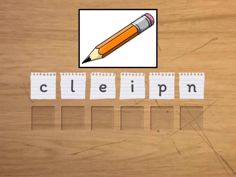 SCHOOL OBJECTS - Anagram