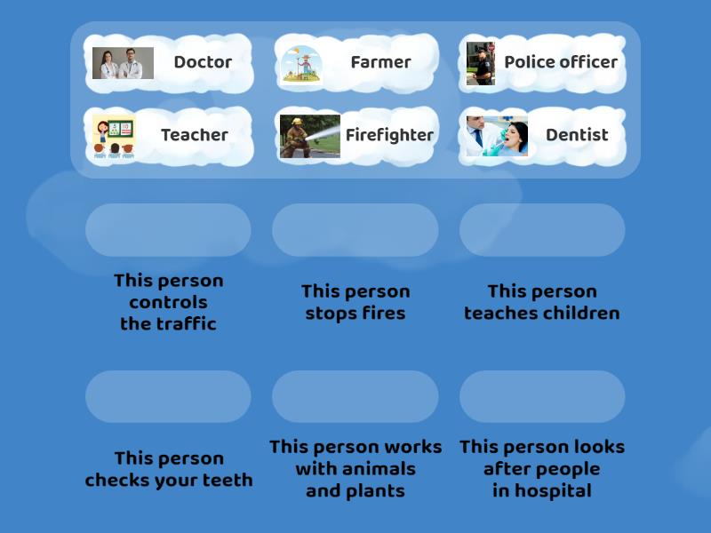 jobs and occupations definitions - Match up