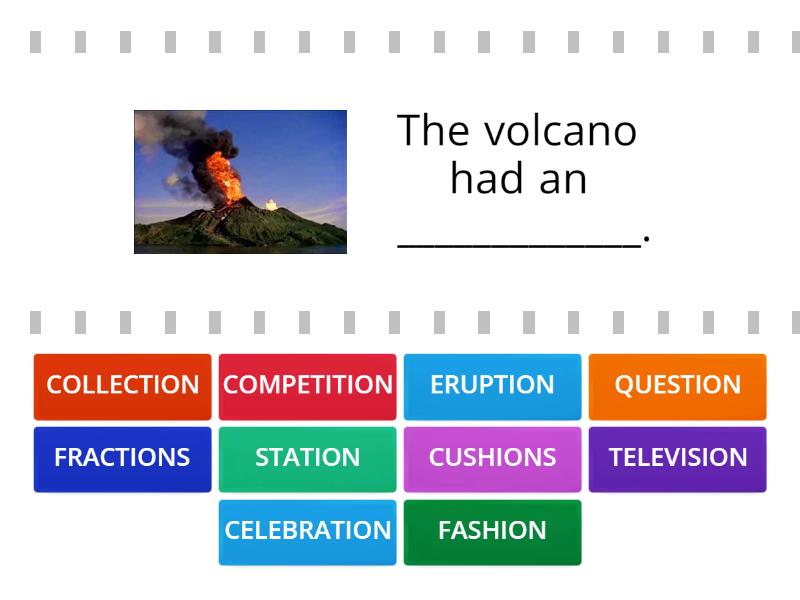 Suffixes -tion -sion -shion - Find the match