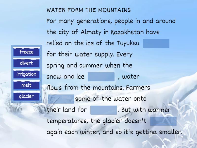 B1.6 - U8 Water Vocabulary - Missing word