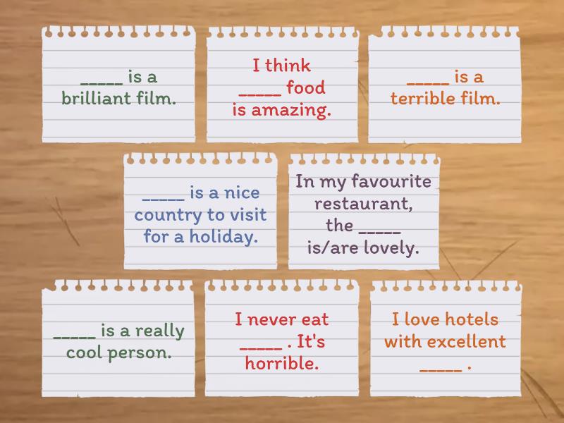 RoadMap A2. 5B Adjectives to describe experience - Flip tiles