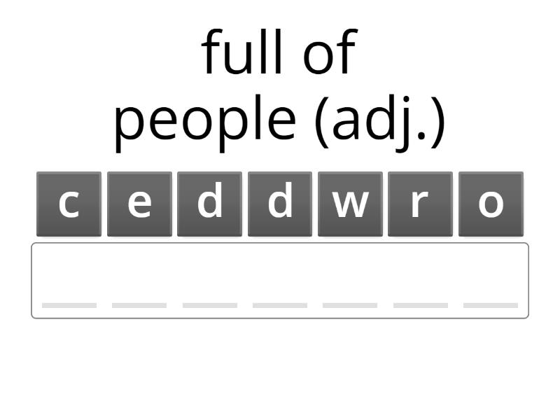Unit 3 Vocabulary - Anagrama