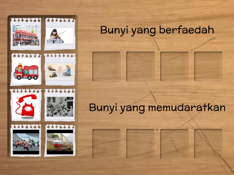 Sains Tahun 4 - Bunyi - Group sort