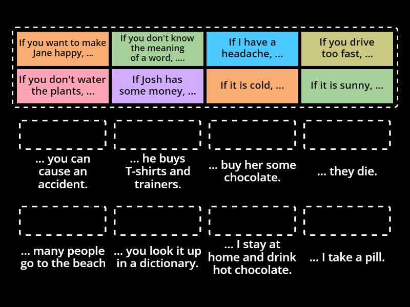 Zero conditional - Une las parejas