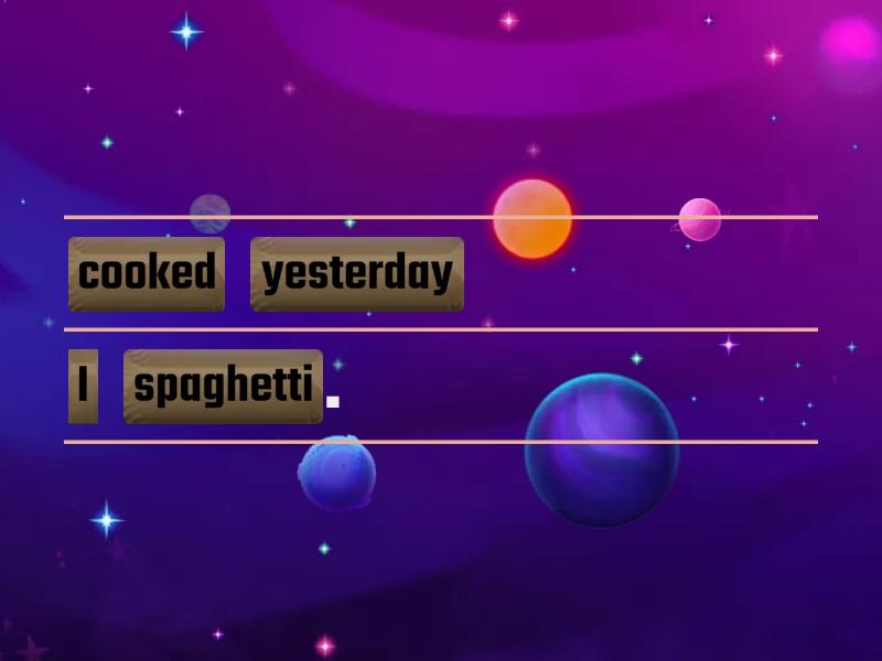 Scramble Sentences Past Simple - Reordenar