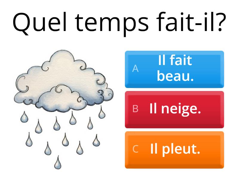 Holidays and Hobbies - Lesson 2 - Weather - Quiz