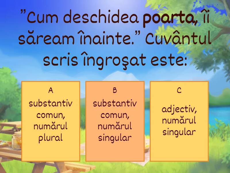 Alege varianta corectă - Quiz