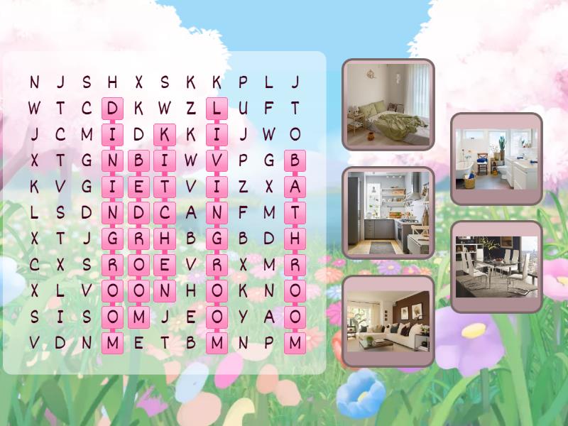 4th Grade - Rooms - Wordsearch