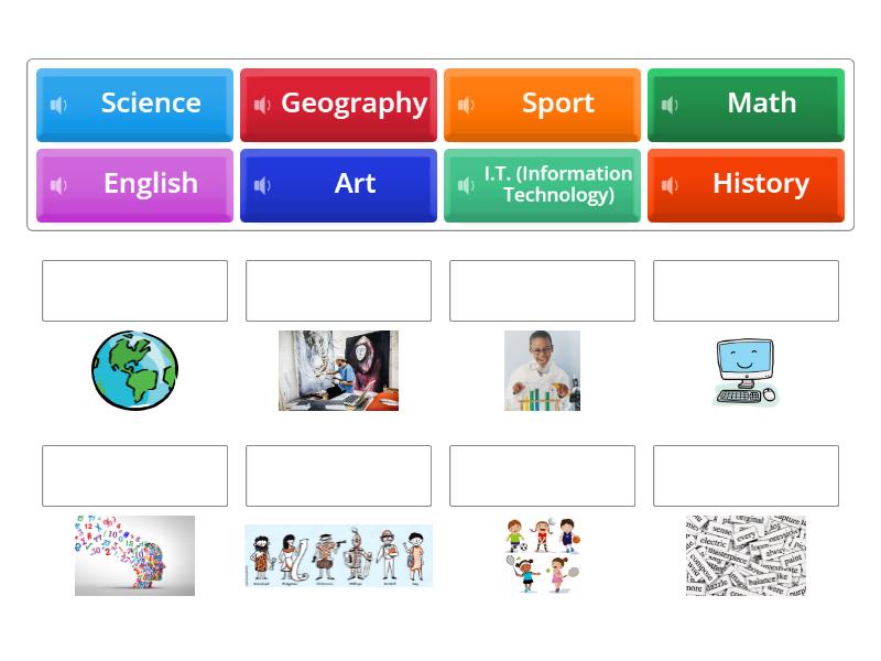 School Subjects - Match up