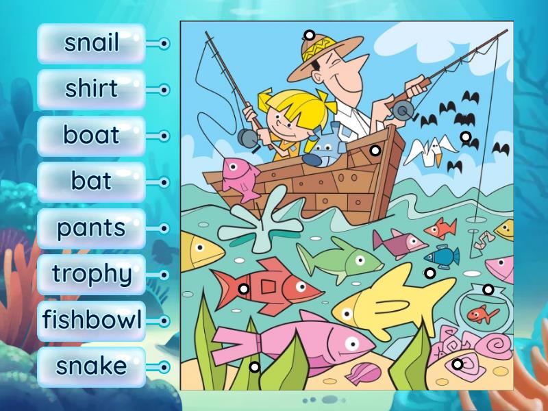 Fishing Fun Find Hidden Objects - Labelled diagram