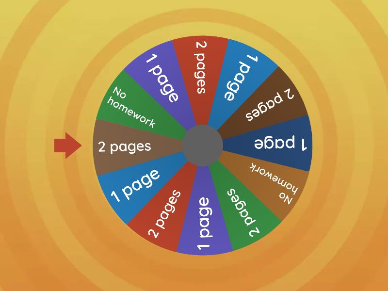 Homework Wheel (Elite) - Spin the wheel