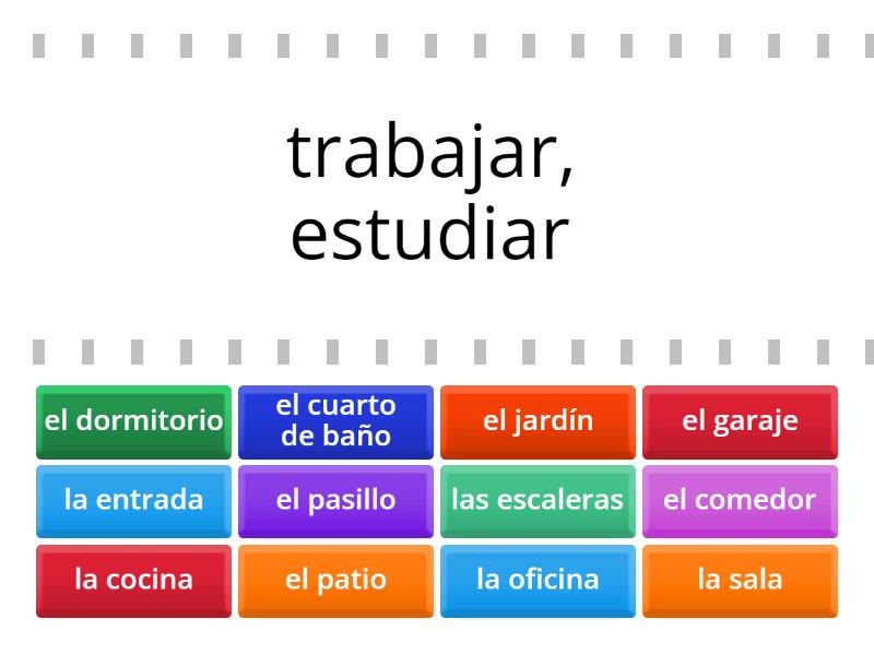 #1.2 LA CASA - cuartos y partes de la casa - Find the match