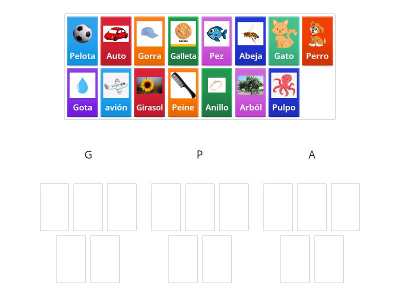 Actividad correspondencia - Group sort