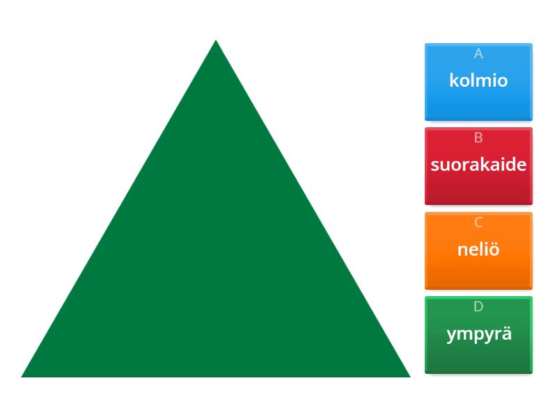 Mikä muoto? (kolmio, neliö, suorakaide, ympyrä) - Quiz