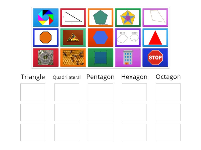 2D Shapes - Group sort