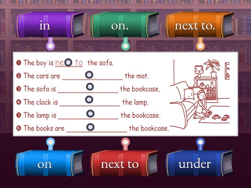 Prepositions- Assesment - Labelled diagram