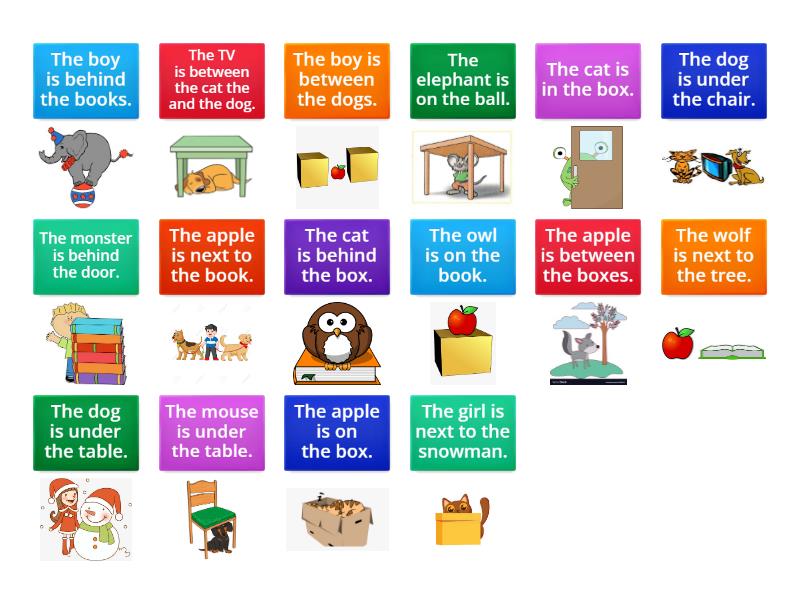 Prepositions of place - Unscramble