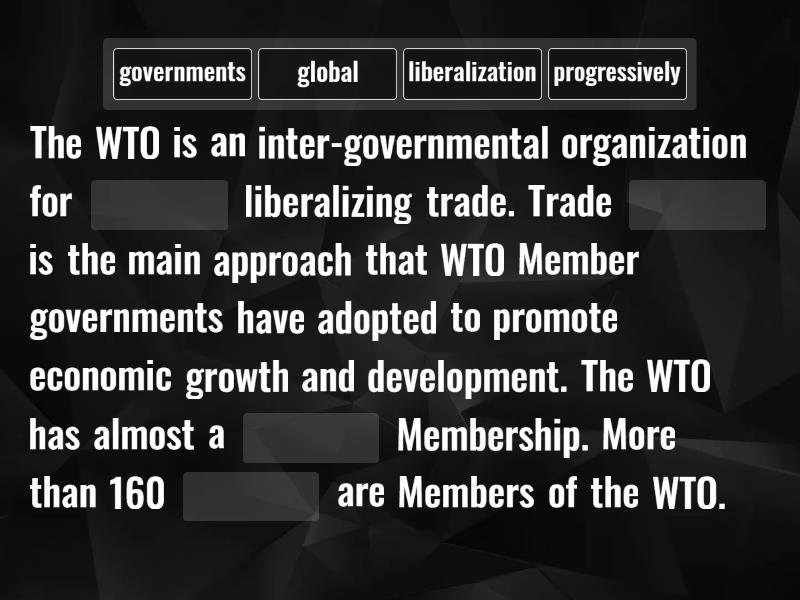 What is WTO? - Complete the sentence