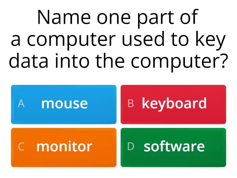 PARTS OF A COMPUTER QUIZ 1. - Cuestionario