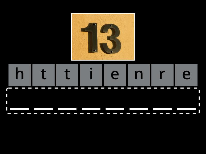 Written Numbers 1-20 - Anagram