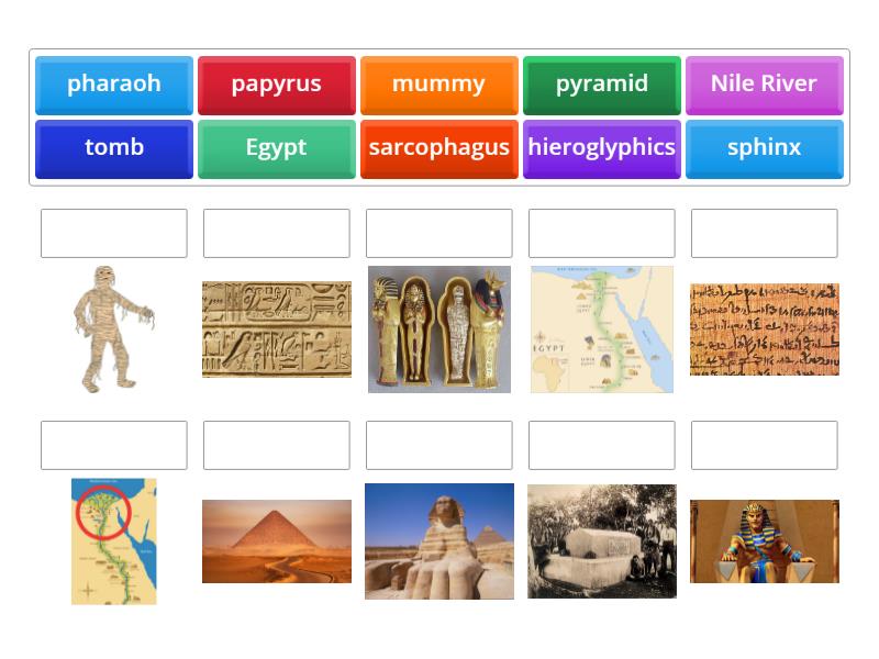 Ancient Egypt vocabulary - Match up