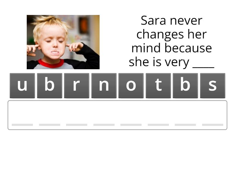 Personality traits - Anagram