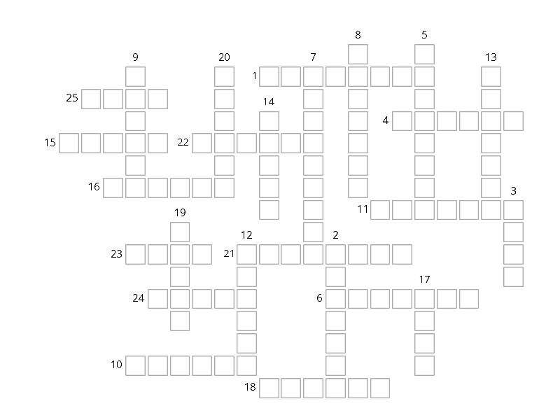 Kelas 4A - Crossword