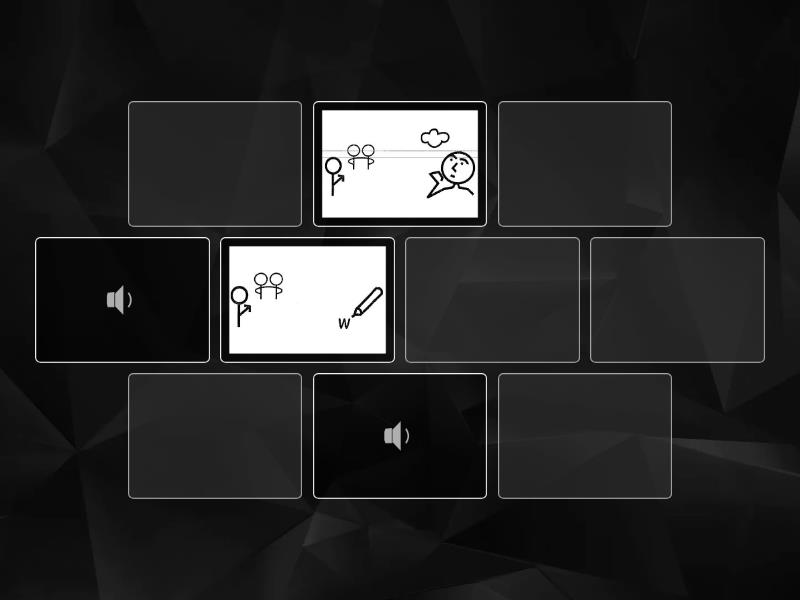 Picto 3.5 - memory: verschillende gescheiden items - Parejas