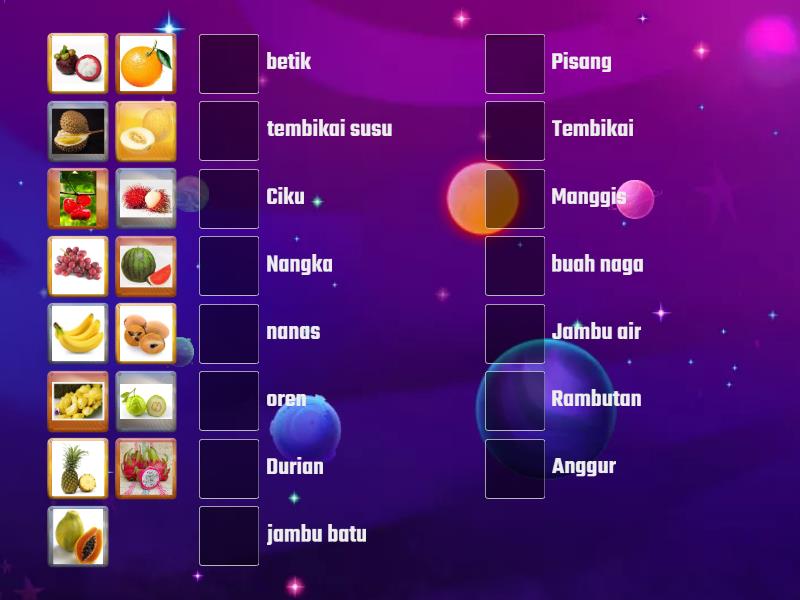 Buah-buahan (Fruits) - Match up