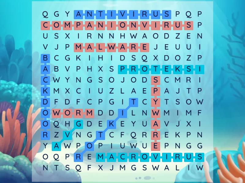 GAME MENEMUKAN KATA DALAM MATERI ANTIVIRUS - Wordsearch