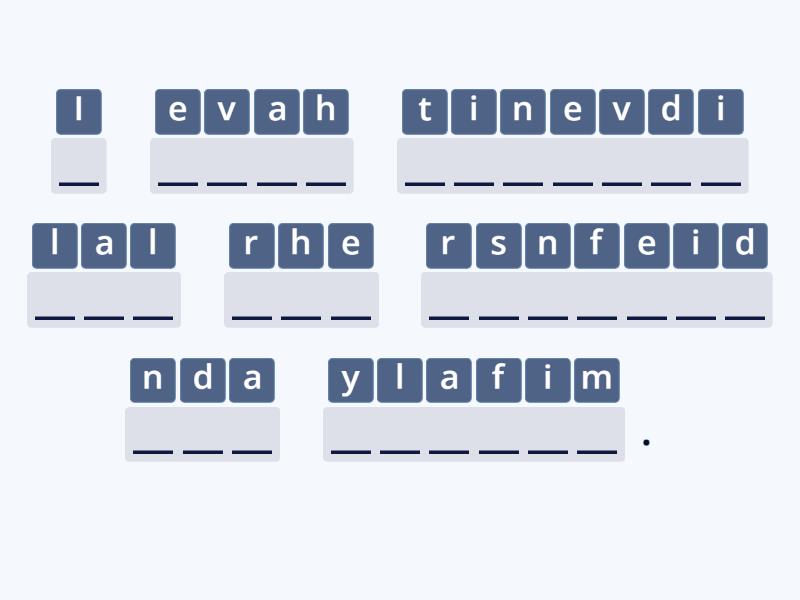 Presente Perfecto Simple - Anagram