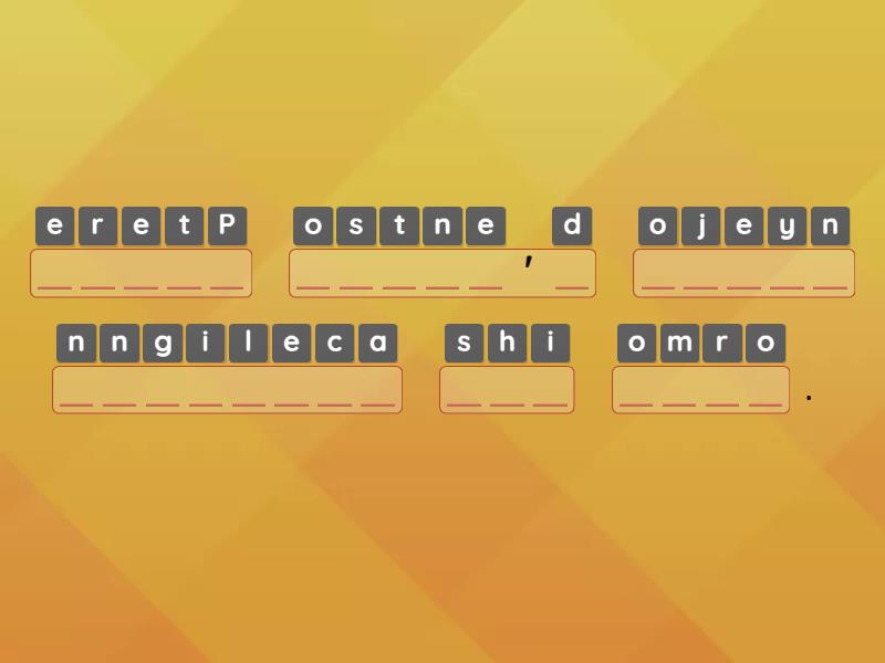 Present Simple U11 7 - Anagram