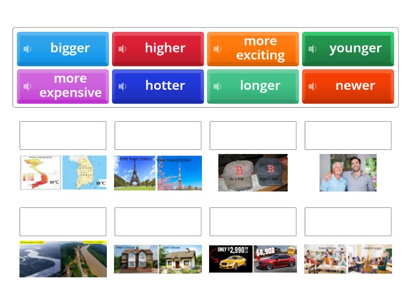 Comparative Adjectives - Grade 6 - Unit 4 - A closer look 2 - Match up