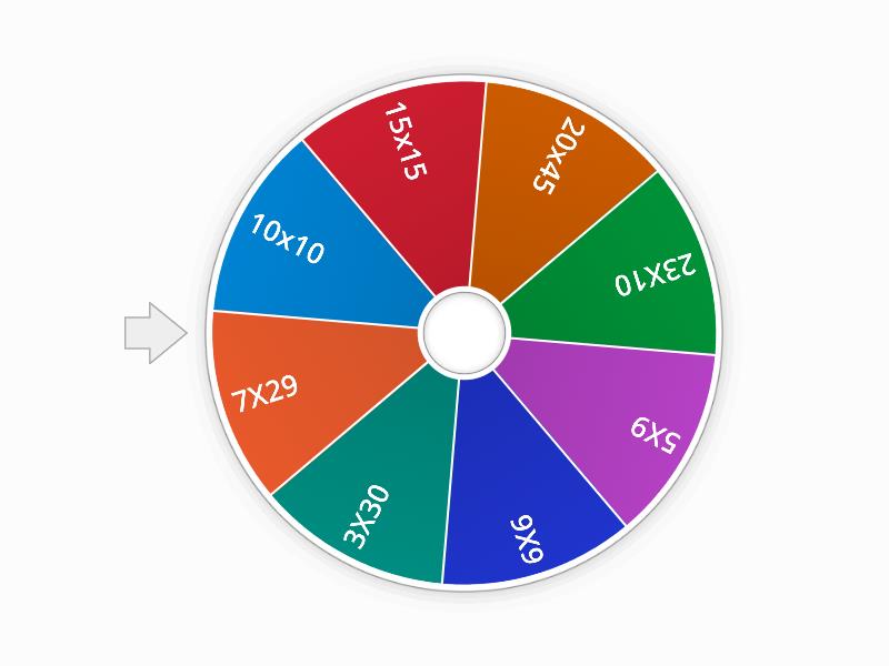 RUEDA MATEMATICA - Spin the wheel