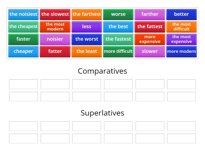 Comparatives VS Superlatives - Group sort