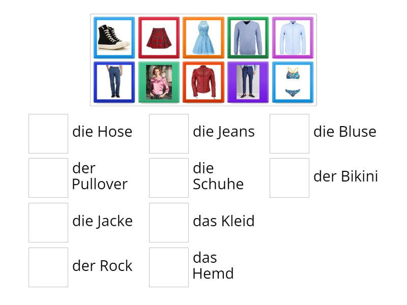 Beste Freunde A1.2 Lektion 14. Kleidung - Match up