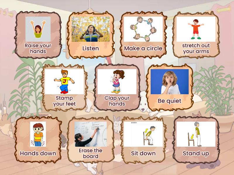 Classroom Commands game - Flip tiles