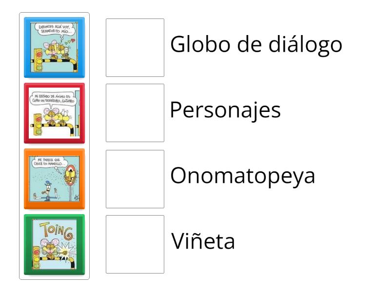 Partes de la historieta - Match up