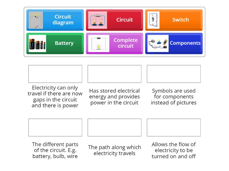 Circuits grade 6 - Match up