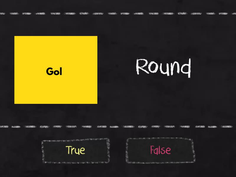 Different objects 1 & 2 (word meanings ) - True or false