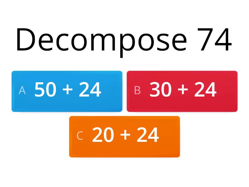Decompose Numbers - Quiz