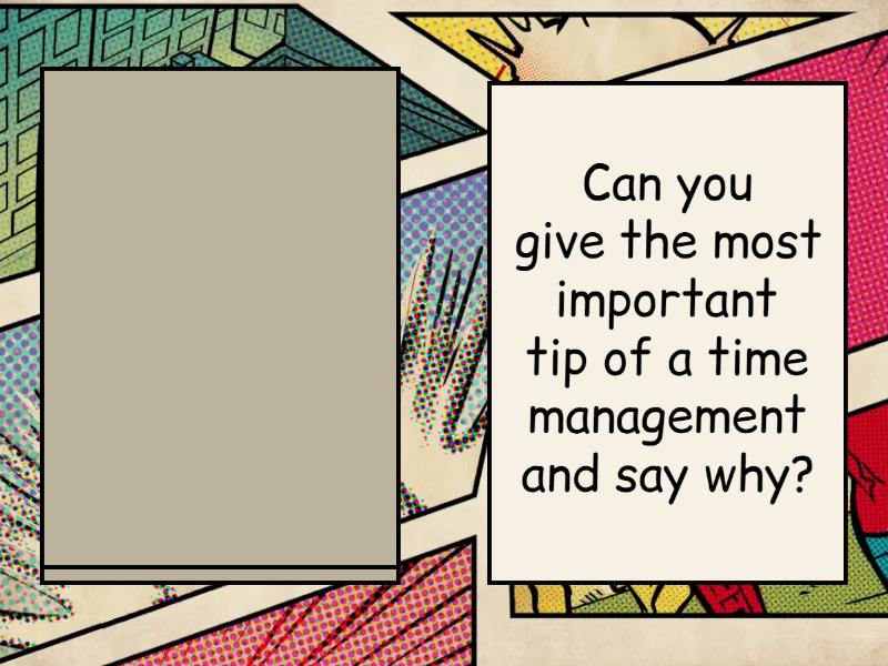 time management - Speaking cards
