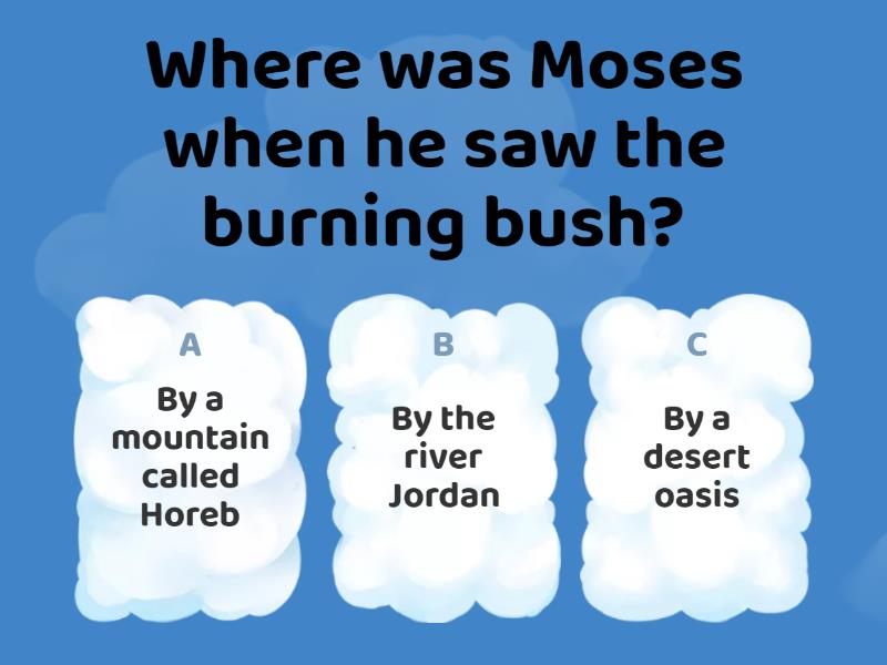 Moses and the burning bush - Quiz