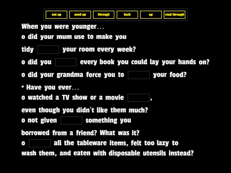 VB Lessons, Netflix & Chill, ex.6 - Complete the sentence