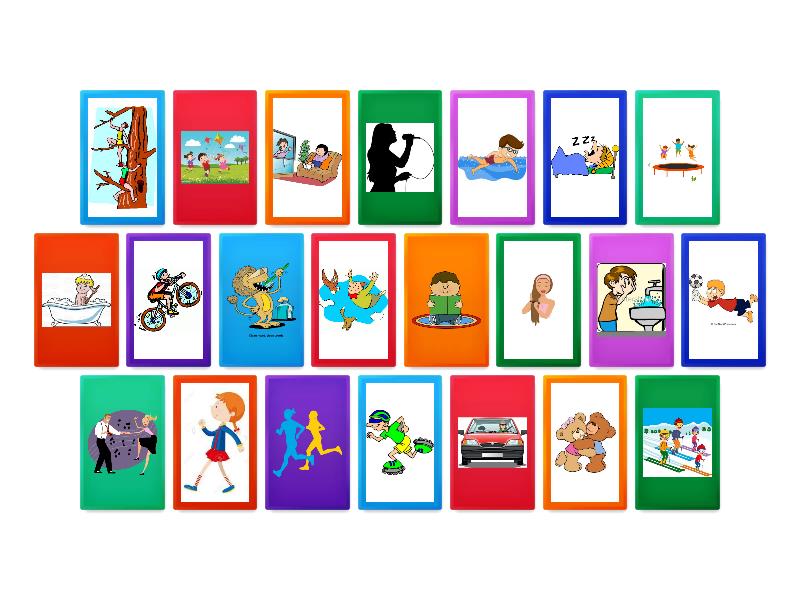 WHAT CAN YOU DO? - ACTION VERBS - Flip tiles