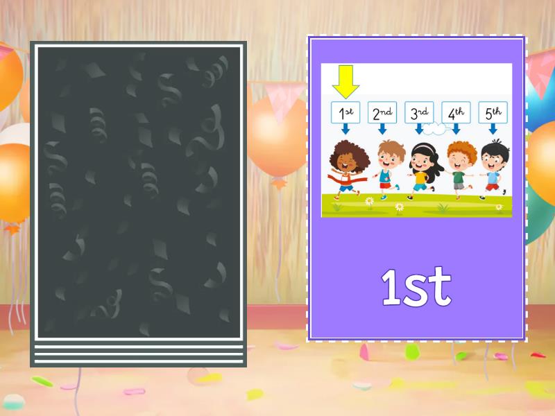 Ordinal numbers 1st to 5th - Speaking cards