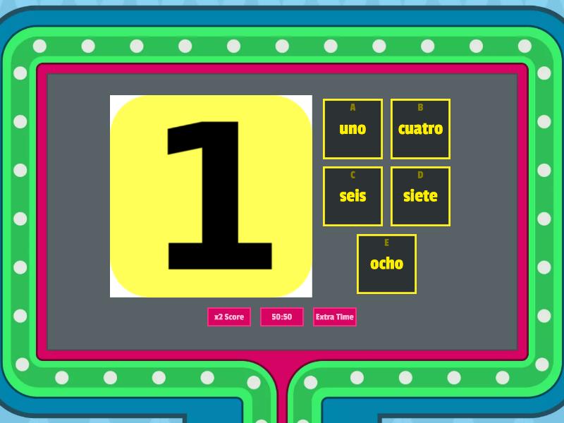 los numeros - Gameshow quiz