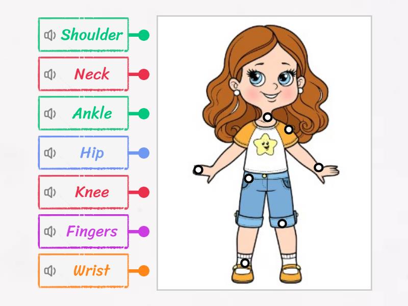 4th Grade Week 14 Class 3 Exit Ticket More parts of the body - Labelled ...